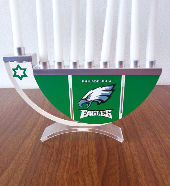 Philadelphia Eagles Menorah | Custom Menorahs For Hanukkah – Sports Kippahs
