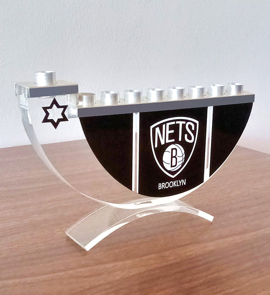 Brooklyn Nets Menorah | Basketball Menorah For Hanukkah – Sports Kippahs